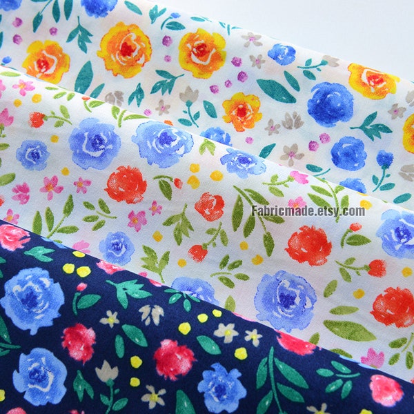 Yellow Rose Fabric - Etsy