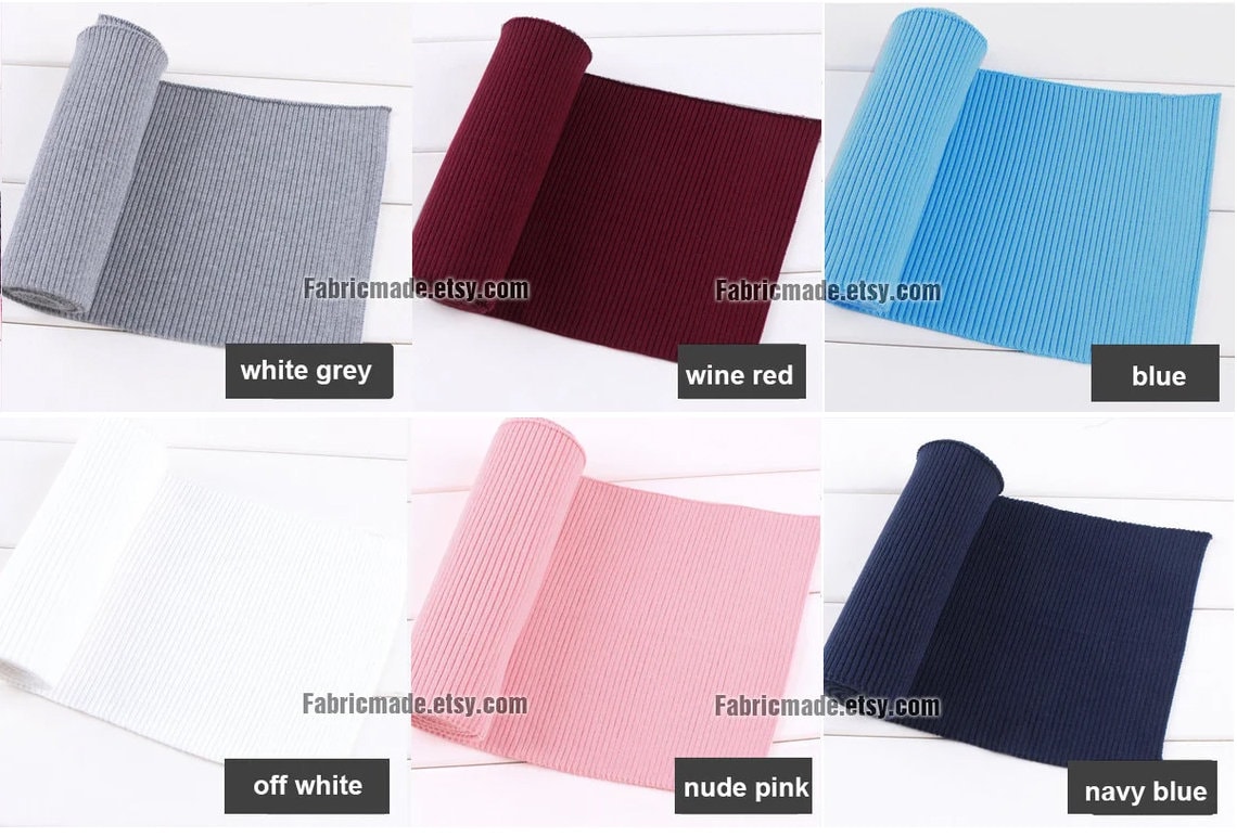 32 Colors Thick Ribbing 16cm X 100cm Ribbing and Binding Knit - Etsy