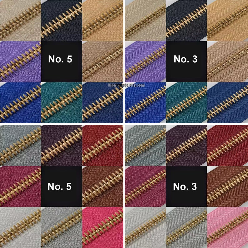 Gold Metal Teeth Zipper Tape – DIY Sewing Accessories, 40 Colors - Etsy