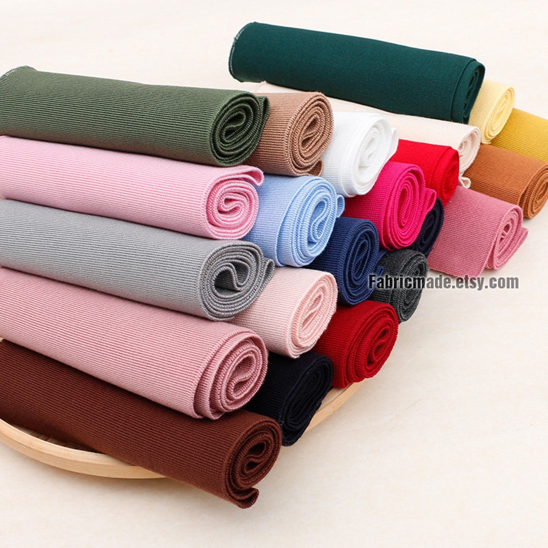 Heavy Cotton Ribbing and Binding Knit Fabric for Neckline, Cuffs, Hems ...