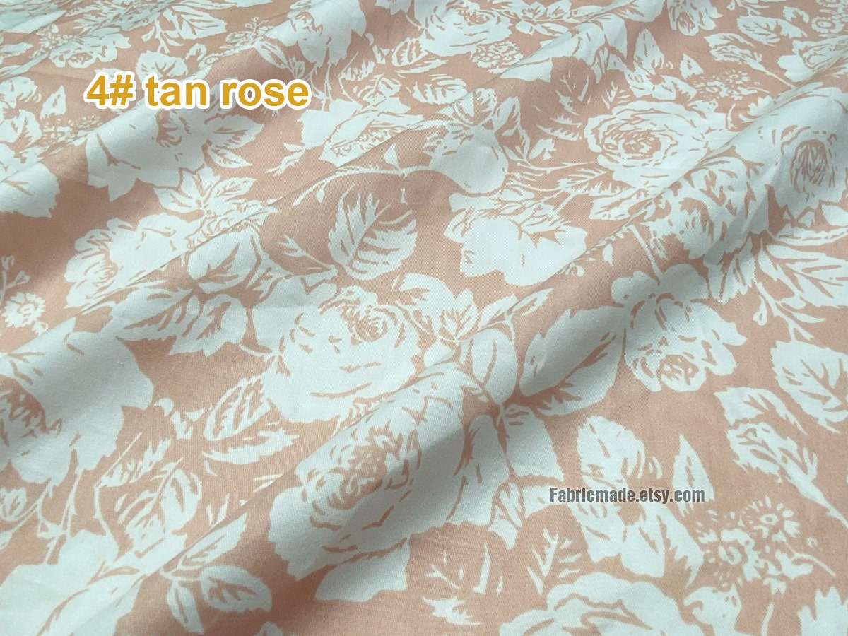 Pink Rose Fabric Roses Floral Cotton Shabby Chic Cotton - Etsy