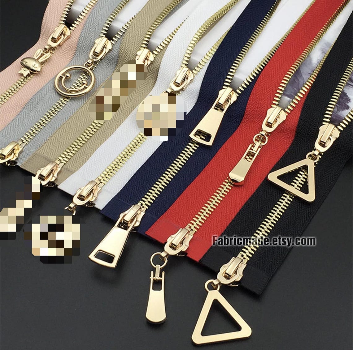 Luxury Gold Silver Teeth Zippers, Two Ways Metal Zippers for Jackets ...