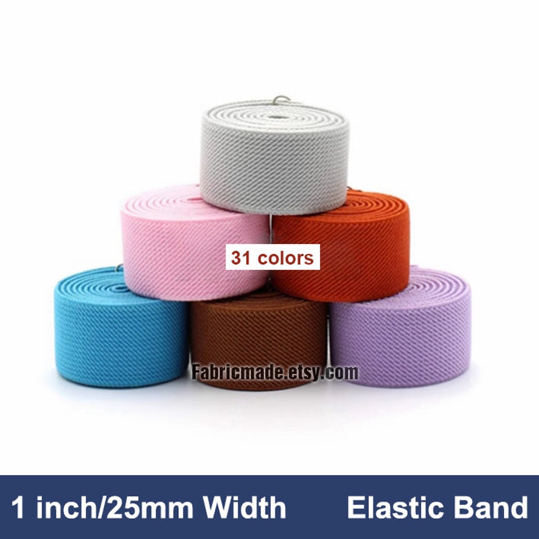 1 Inch Twill Elastic Band - 4 Yards, Choose Your Color - Etsy