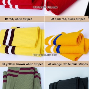 30 Colors Stripes Ribbing- 15cm X 80cm Ribbing and Binding Knit Fabric ...