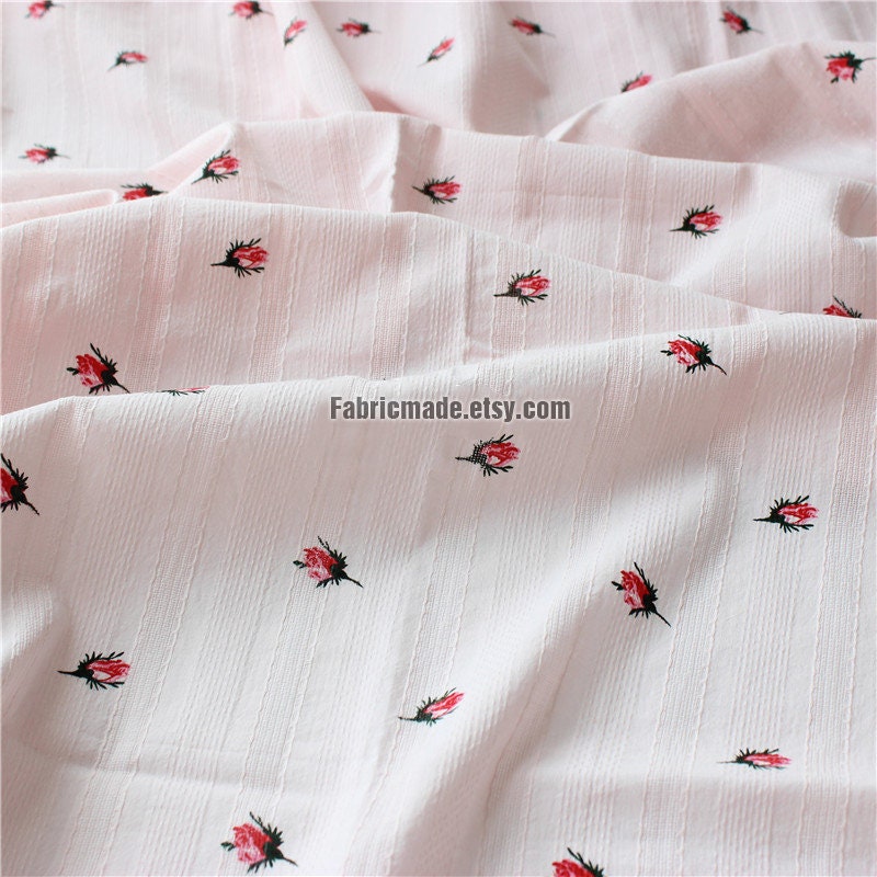 Red Rose Fabric - Etsy