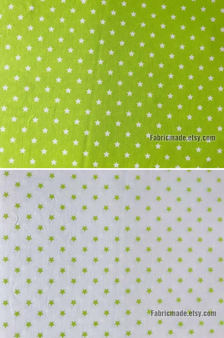 Pastel Mini Stars Cotton Fabric Candy Color Blue Pink Green | Etsy