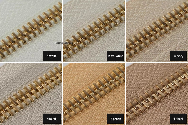 Gold Metal Teeth Zipper Tape – DIY Sewing Accessories, 40 Colors - Etsy