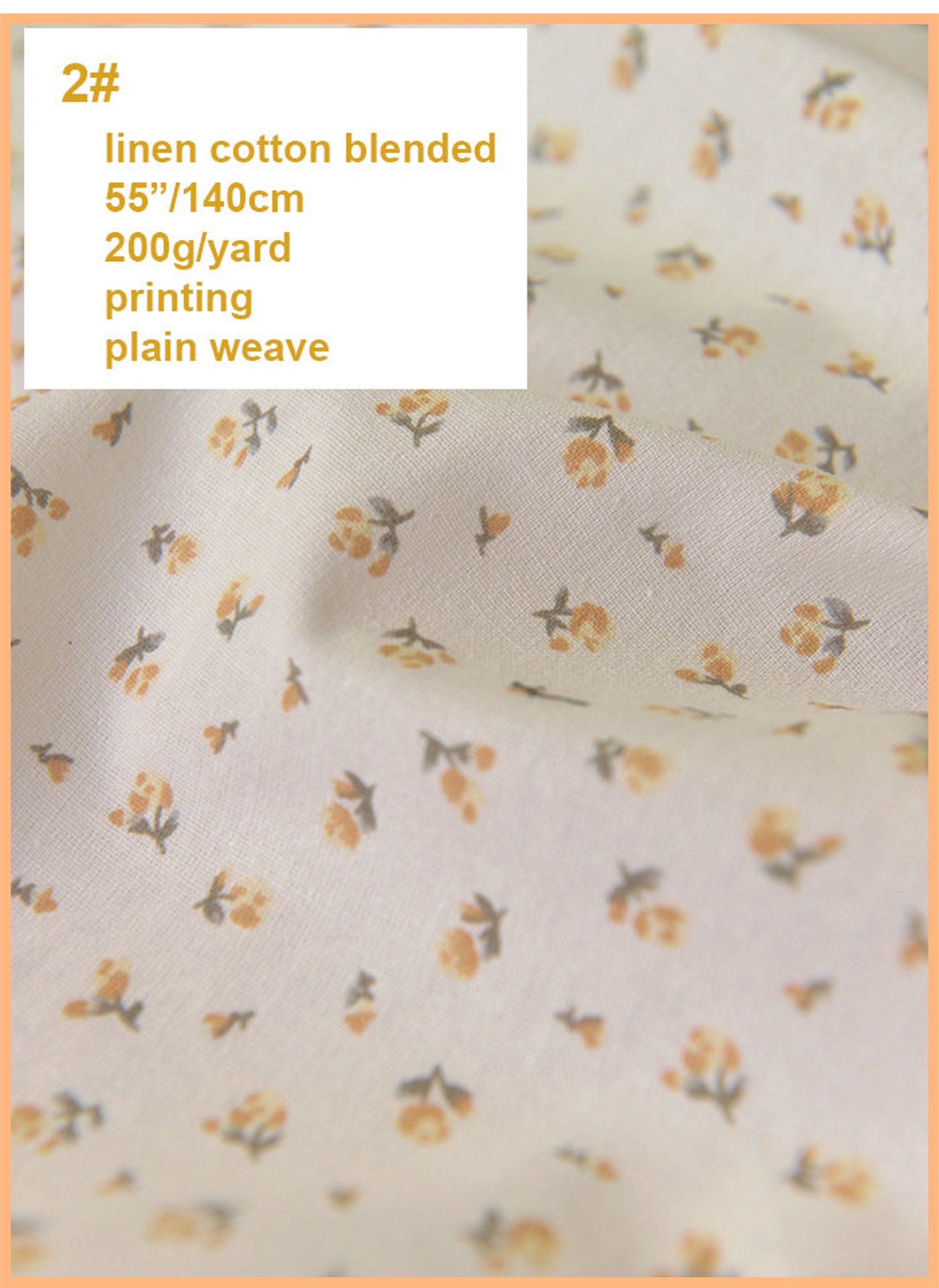 Pre-washed Little Yellow Flower Linen Blended Fabric 1/2 - Etsy