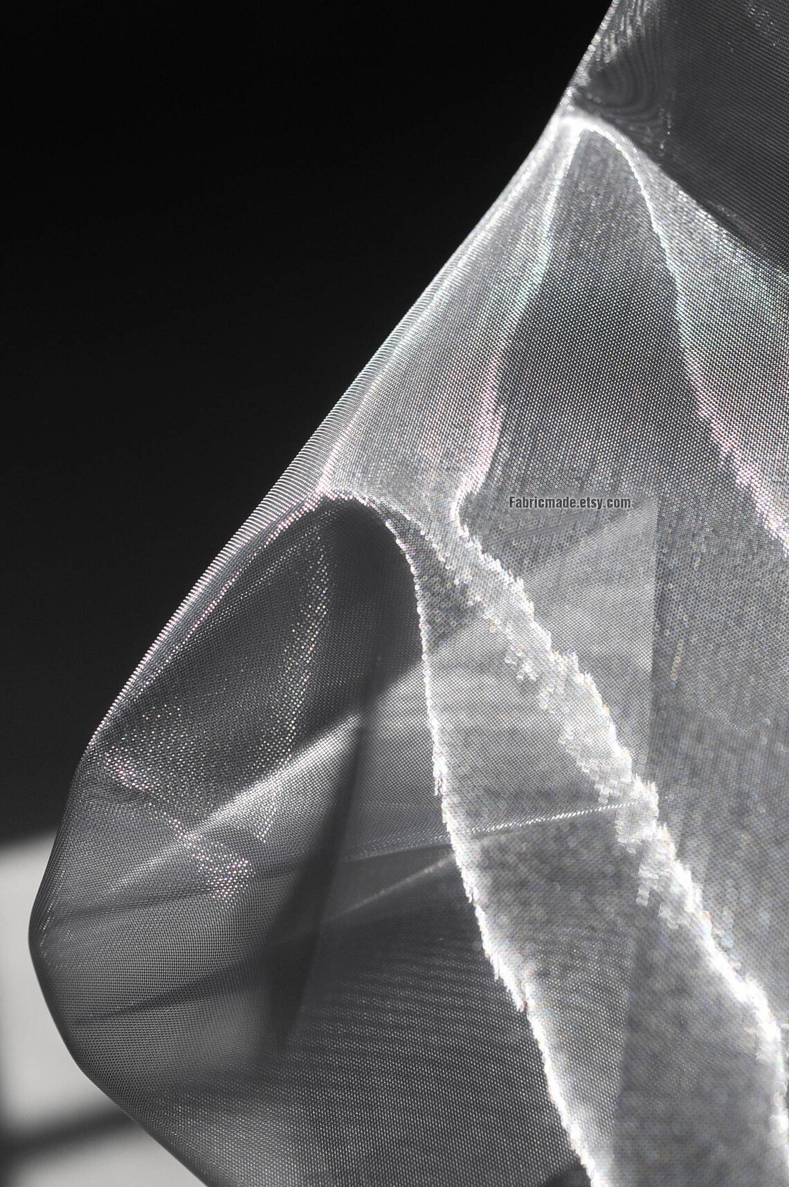 Metal Silver Nylon Net Fabric Smooth High Density Stiff for - Etsy