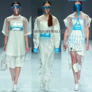 1/2 Yard Thin Translucency TPU Fabric- Transparent Clothes Raincoat ...