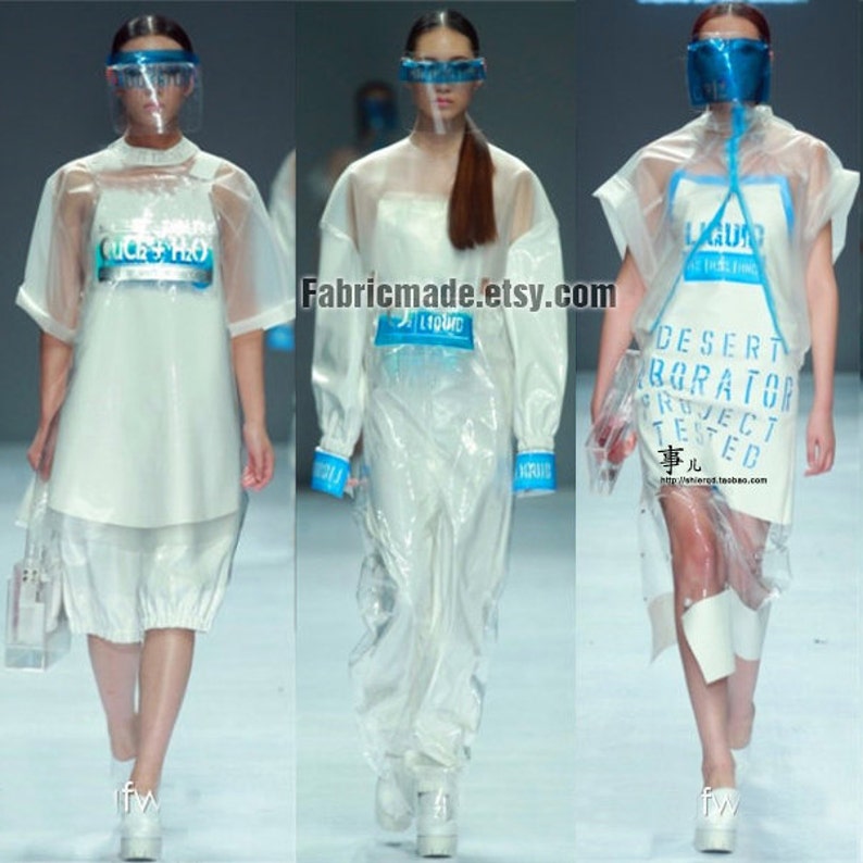 1/2 Yard Thin Translucency TPU Fabric- Transparent Clothes Raincoat ...