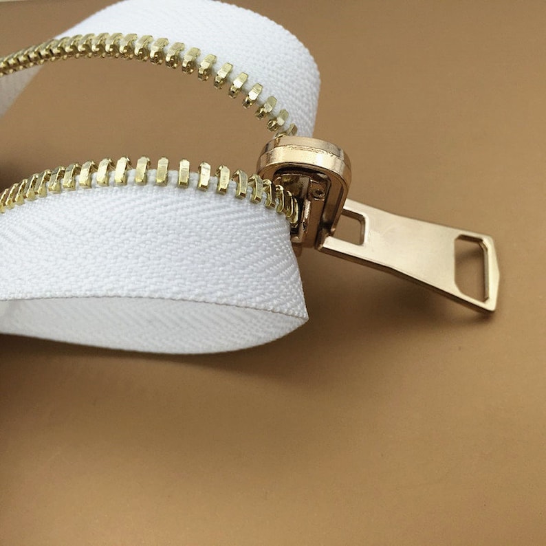 No. 5 Metal Reversible Separating Zipper Gold Silver Gunmetal - Etsy UK