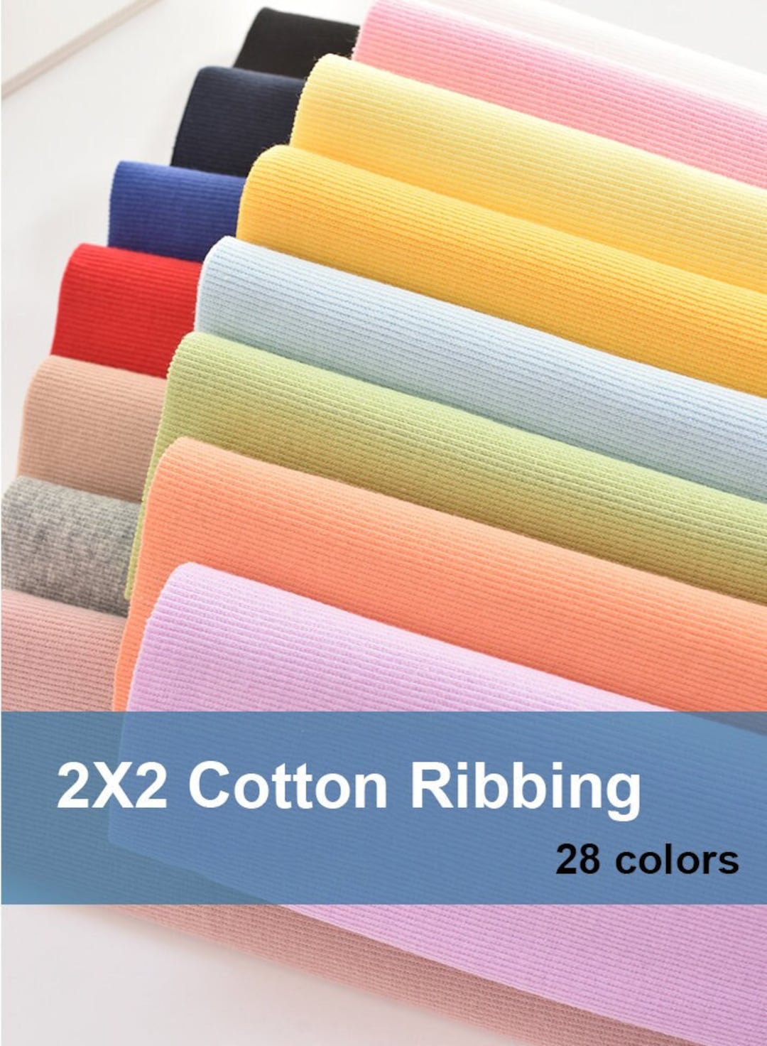 28 Colors Choose Ribbing- 7.8" Length 20 X 110cm Ribbing and Binding ...