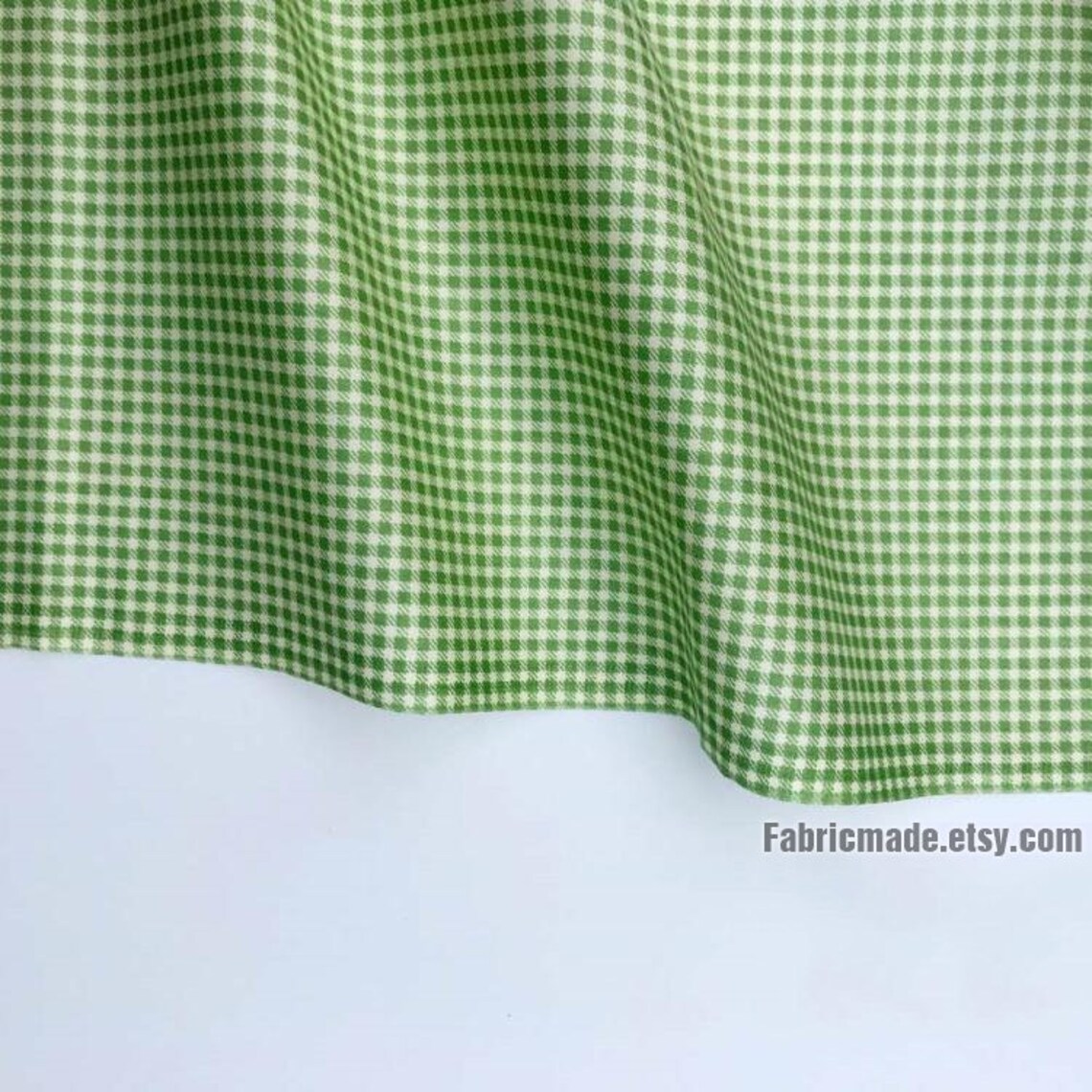 Flowers Cotton Fabric Floral Fabric Tiny Red Green Flower | Etsy