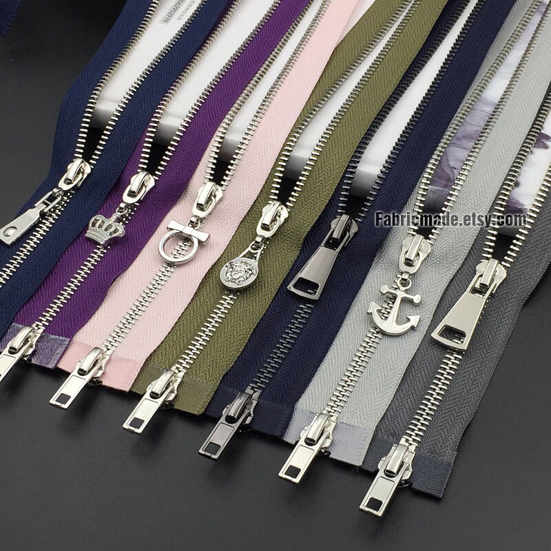 Silver Teeth Metal Zipper, Two-way Brass Separating Zipper, #5 Y-teeth ...