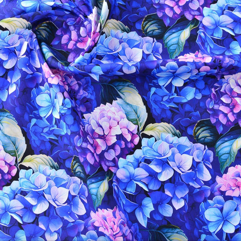 Hydrangea Fabric - Etsy UK