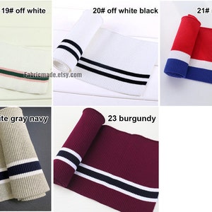 21 Colors Stripes Ribbing- 15cm X 80cm Ribbing and Binding Knit Fabric ...