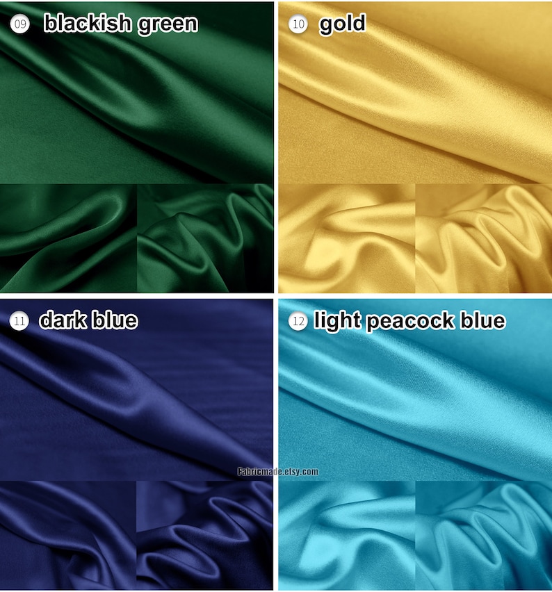 32 Colors Stretch Silk Satin Silk Solid 55 Inch 19 Momme | Etsy