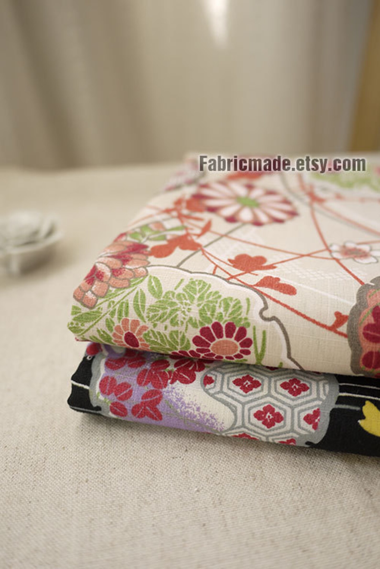 Shabby Chic Cotton Fabric With Large Flower Fabric 1/2 Yard - Etsy