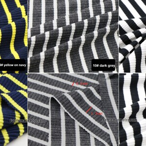Rib Knit Cotton Fabric, Ribbing Binding Stripes Knitting Fabric in 11 ...