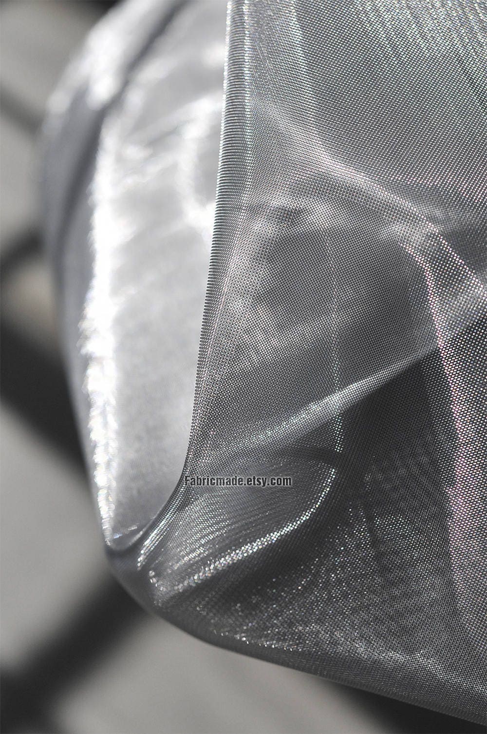 Metal Silver Nylon Net Fabric – Stiff, High Density, Tutu Dress (1/2 ...