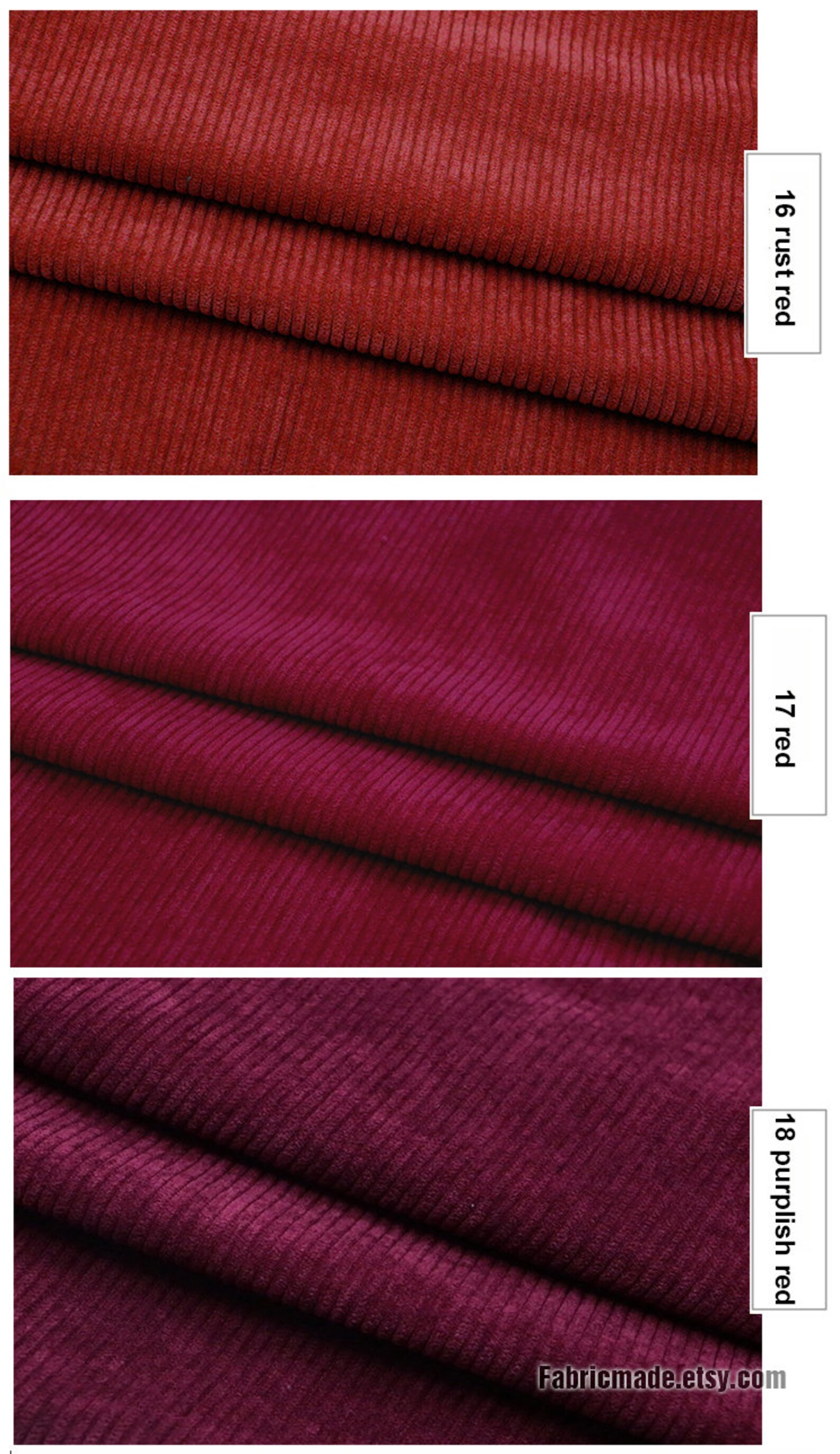 27 Colors Corduroy Fabric Solid Polyester Corduroy Fabric - Etsy