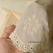 Embroidery Flower Fabric, Cream Embroidered Cotton Scalloped Borders ...