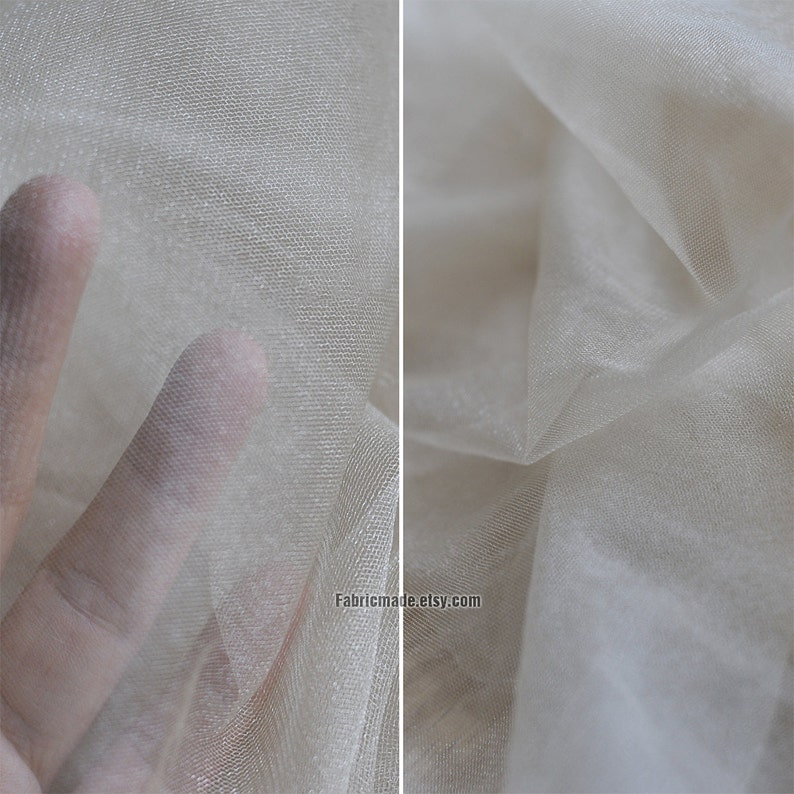 Super Transparent Netting Fabric Pearly Lustre Nude Netting | Etsy
