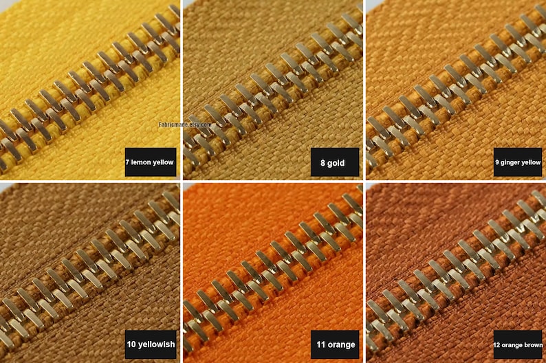 Gold Metal Teeth Zipper Tape – DIY Sewing Accessories, 40 Colors - Etsy
