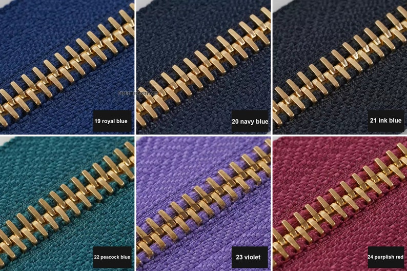 Gold Metal Teeth Zipper Tape – DIY Sewing Accessories, 40 Colors - Etsy