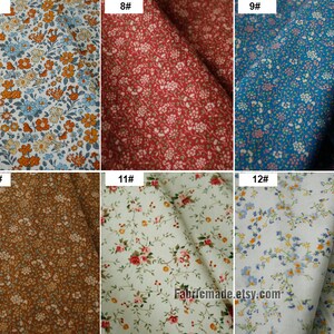 22 Styles Floral Cotton Fabric Shabby Chic Flower Cotton Fabric ...