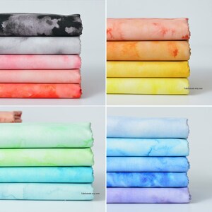 Colors Tie Dye Style Cotton Fabric for Summer - 1/2 Yard - Etsy