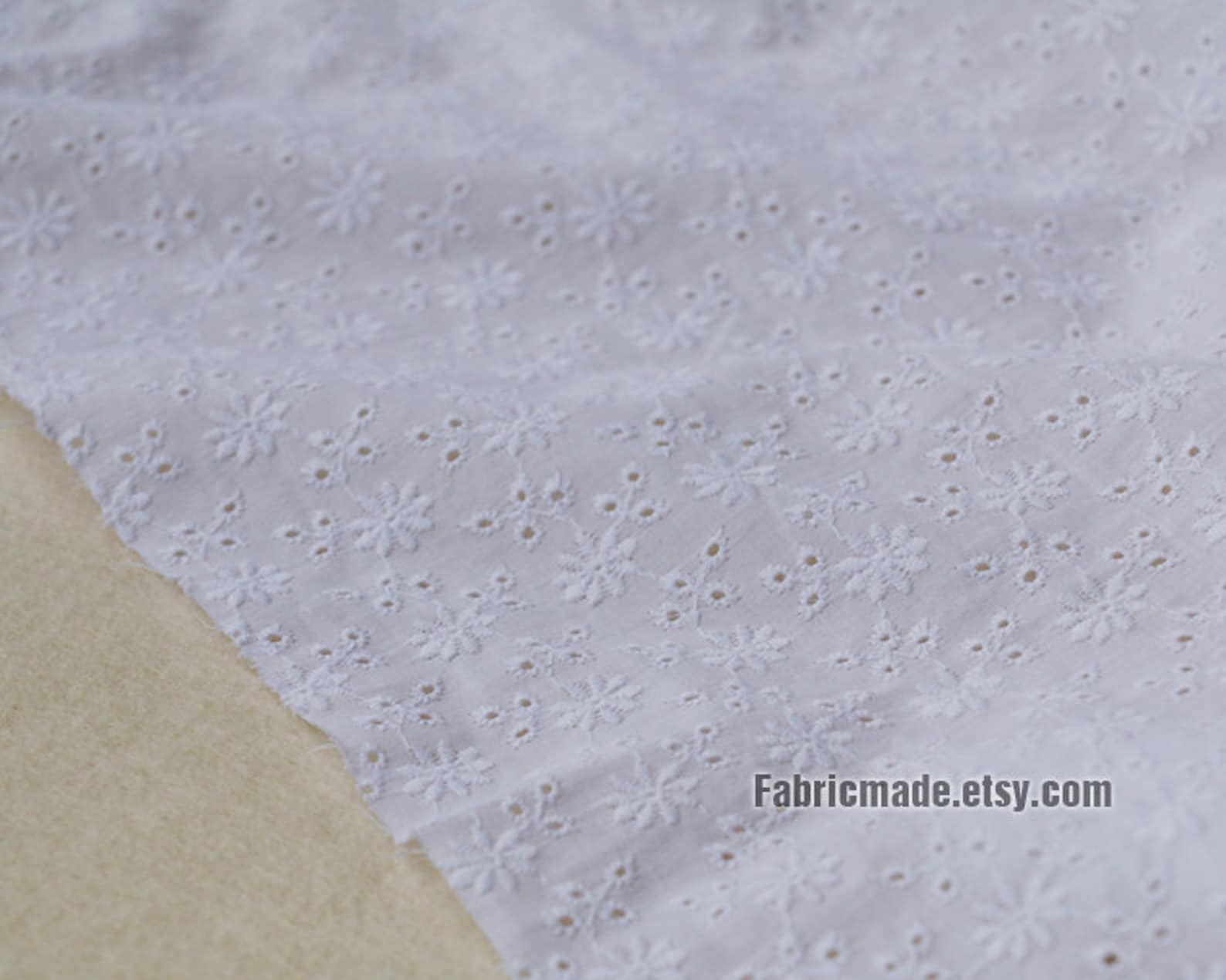 Embroidery Floral Fabric Eyelet Flower Embroidery White - Etsy