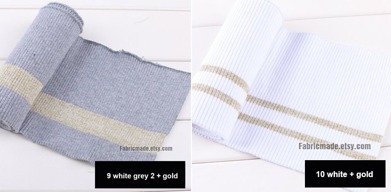 Heavy Gold Stripes Ribbing 15cm X 120cm Ribbing and Binding | Etsy