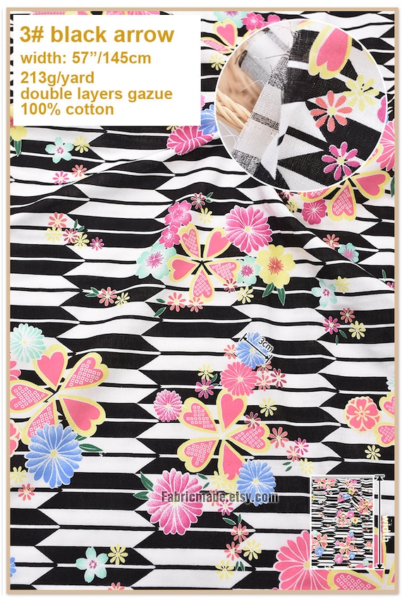 Flower Gauze Cotton Fabric Soft Double Layers Gauze Shabby - Etsy