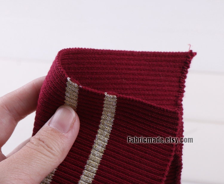 Heavy Gold Stripes Ribbing 15cm X 120cm Ribbing and Binding - Etsy