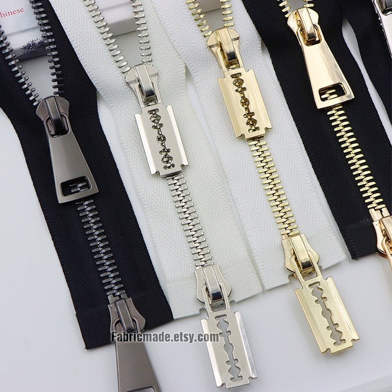 Luxury 8 Gold Silver Teeth Zippers BRASS Extra Heavy 2 Way - Etsy