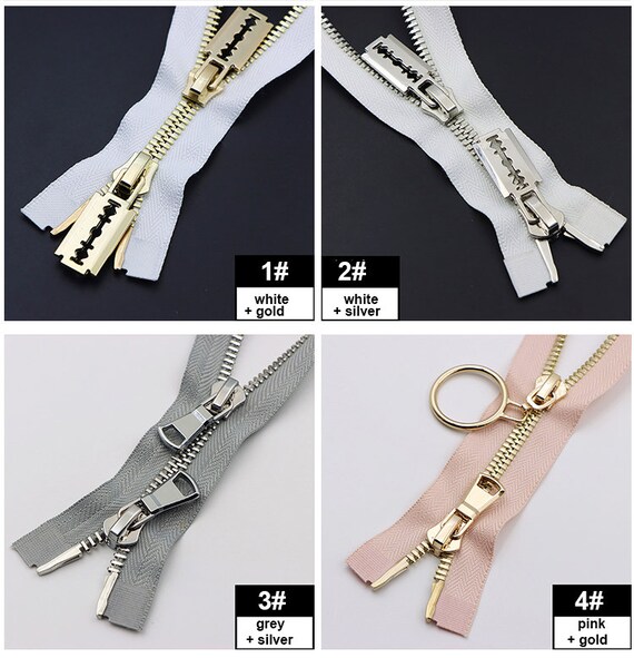 White Metal Zipper