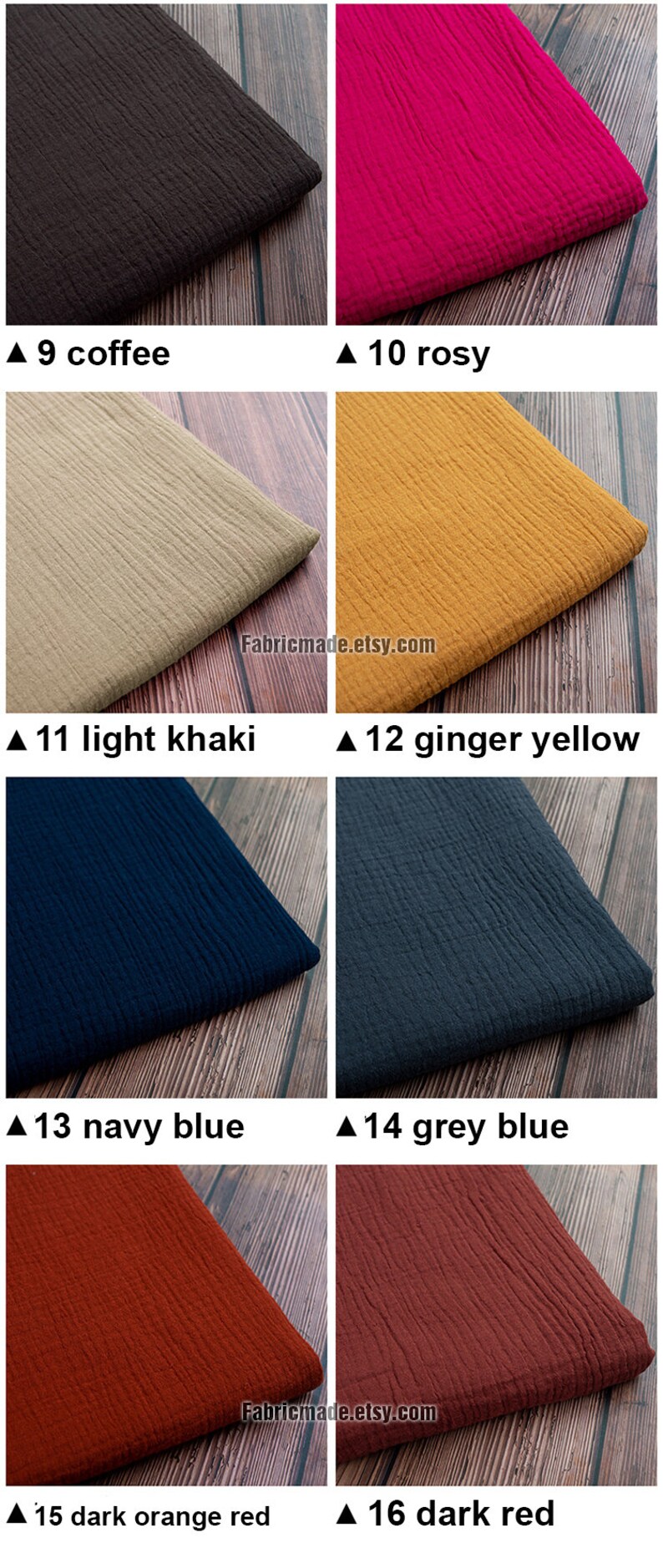 One Yard 26 Colors Double Gauze 100% Cotton Solid Soft - Etsy