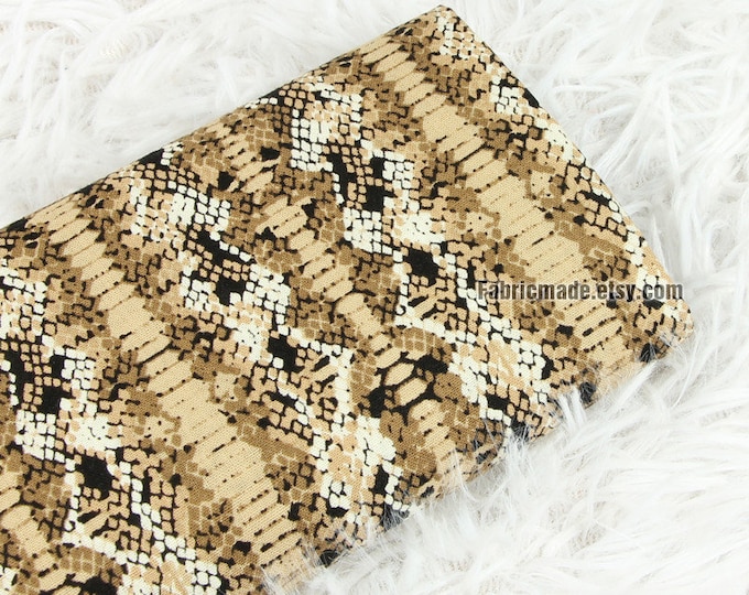 Python Snake Skin Print Cotton Fabric Animal Skin Print Fabric - 1/2 ...