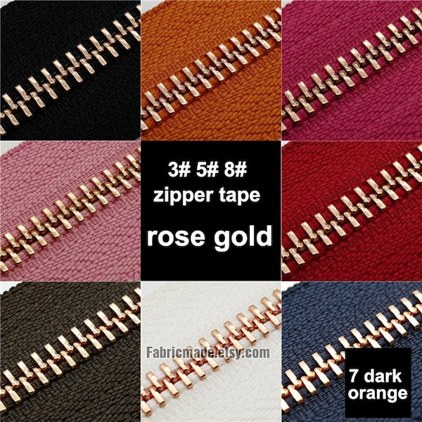 Rose Gold Zipper Bag - Etsy