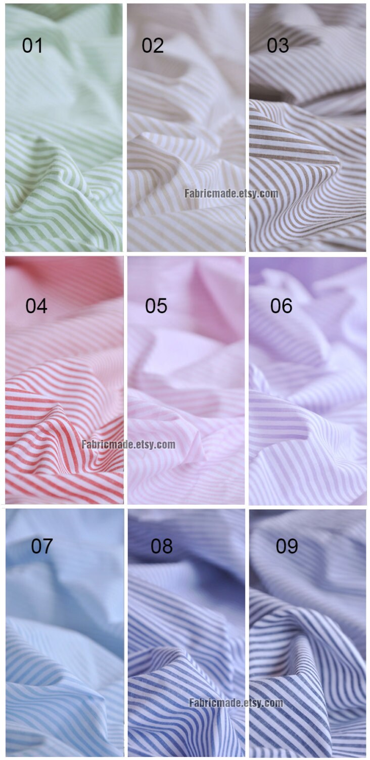 100% Cotton Stripes Fabric Stripes Cotton Blue Red Black - Etsy