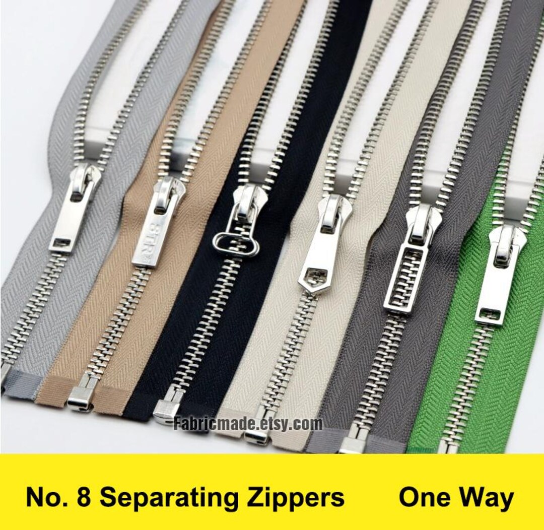 No. 8 Metal Separating Zipper, Gold Silver Teeth, Jacket & Chaps - Etsy