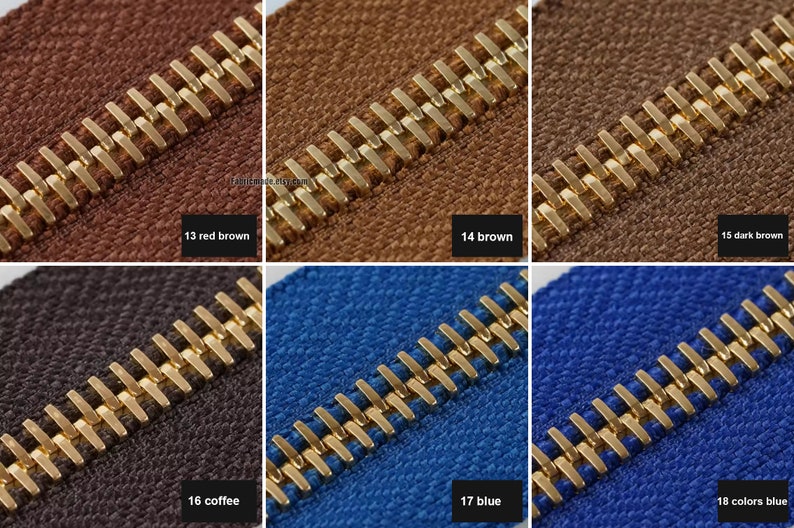 Gold Metal Teeth Zipper Tape – DIY Sewing Accessories, 40 Colors - Etsy