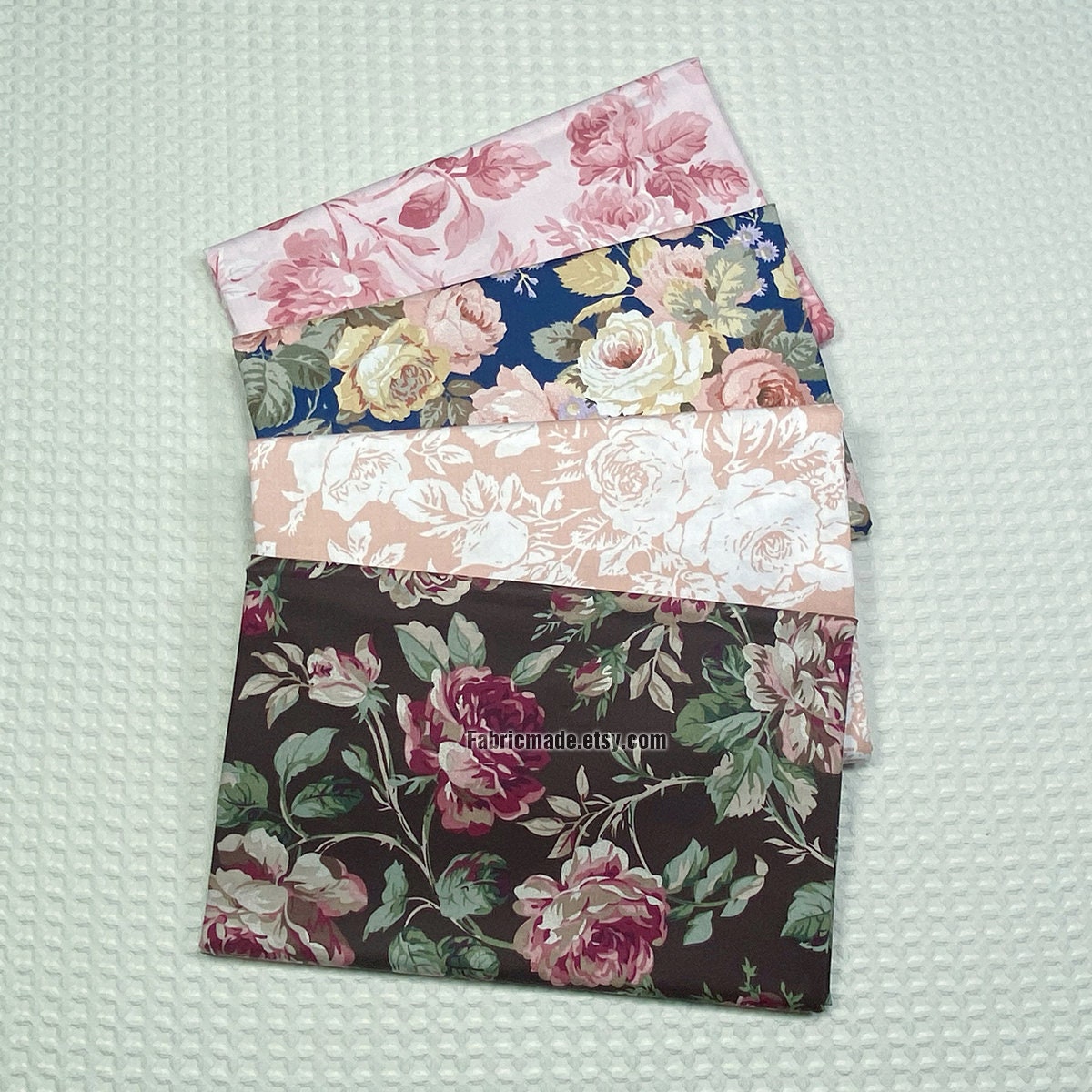 Pink Rose Fabric Roses Floral Cotton Shabby Chic Cotton - Etsy