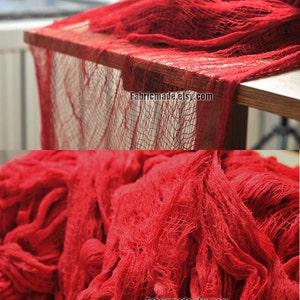 2 Yards Polyester Cotton Thread Sparse Gauze Fabric for Creative ...