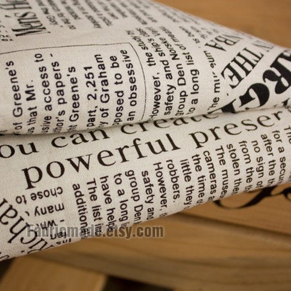 Newspaper Fabric - Etsy