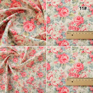 Rose Bouquet Floral Cotton Fabric, Roses Flower Cotton Collection - 1/2 ...