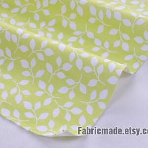Spring Green Cotton Fabric, Light Green Plaid Stripe Leaf Solid Fabric ...