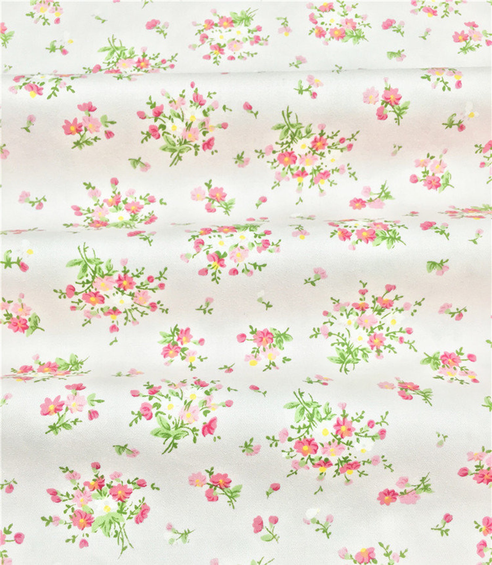 Baby Pink Tiny Flower Cotton Fabric Pastel Pink for Girls - Etsy